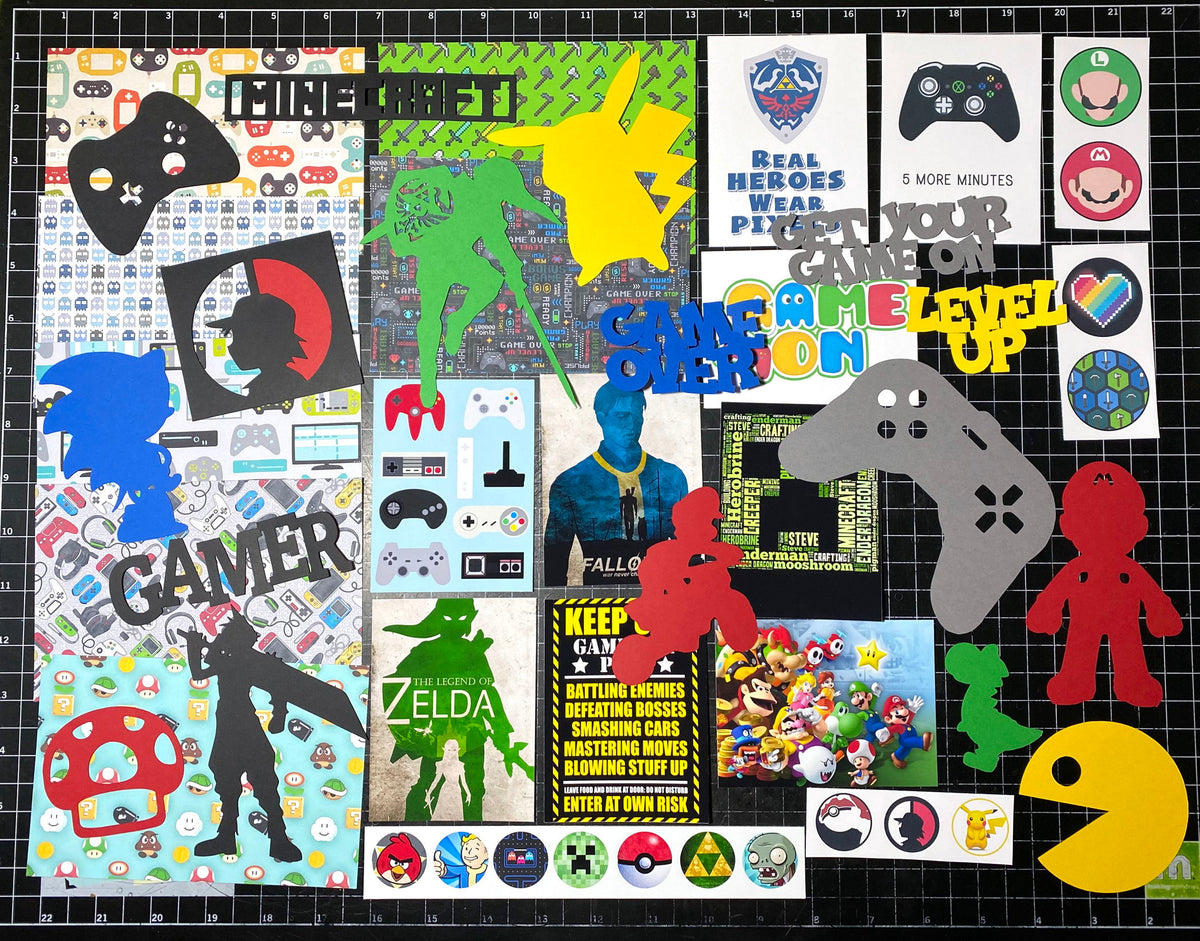 VIDEO GAMES Scrapbook Kit – Geekly Yours Design