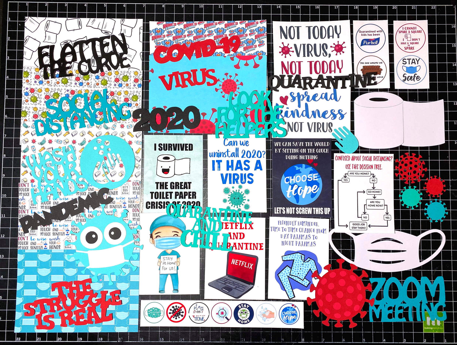 Quarantine Scrapbook Kit! Virus, Pandemic – Geekly Yours Design
